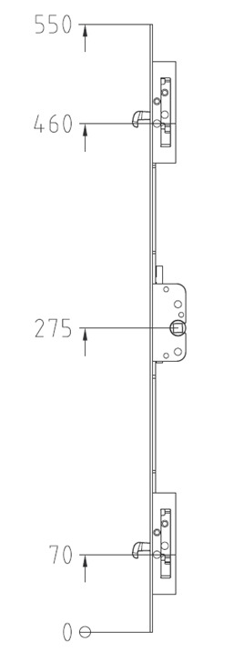 Assa Abloy Paskvil FIX S2111-6121 550x16mm H6 kolver d25 (790 mm ...