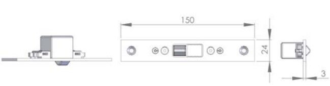 KFV Slutblik top 150mm U6x24mm. til skudrigle på passiv paskvil | Carl Ras