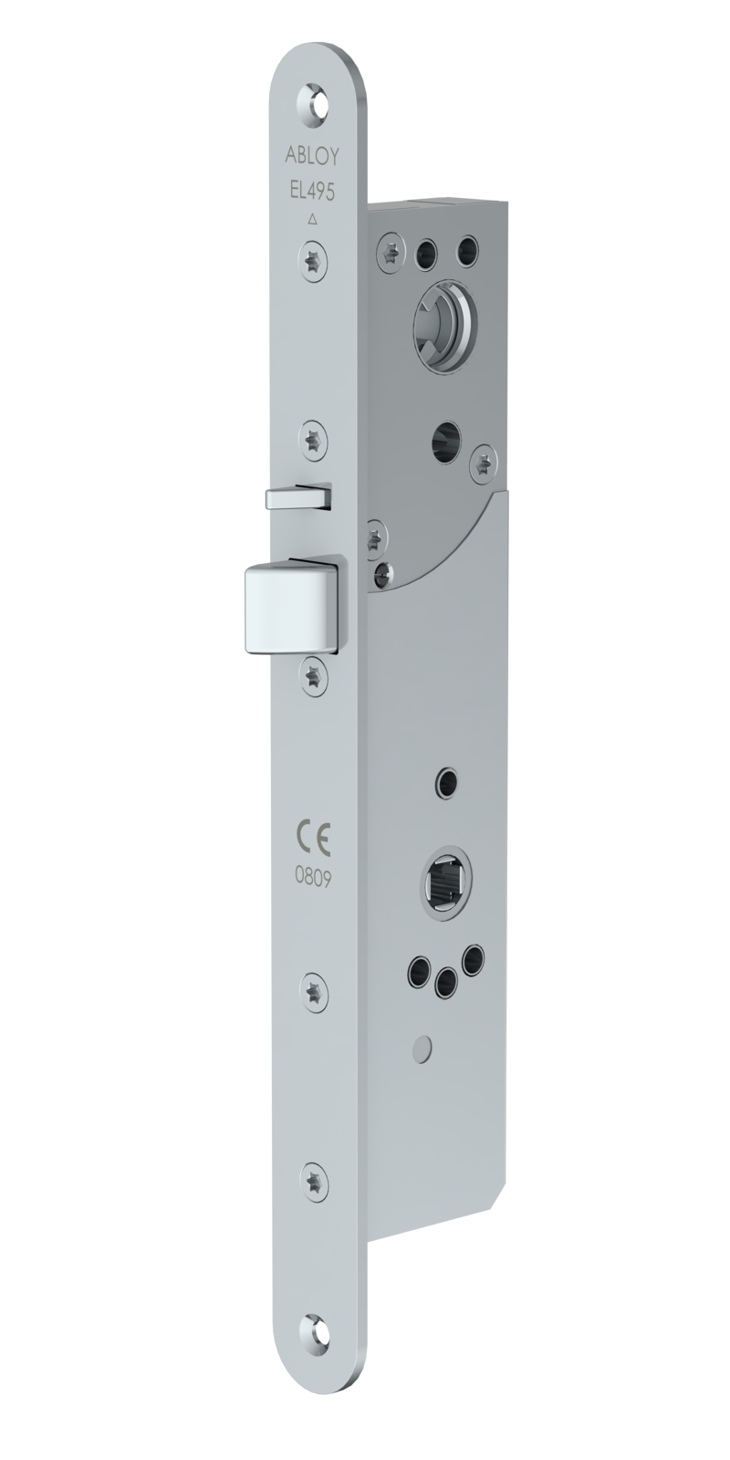 Assa Abloy Motorlås EL495 krom d35 enkelt falle 12-24V m/EA307 | Carl Ras